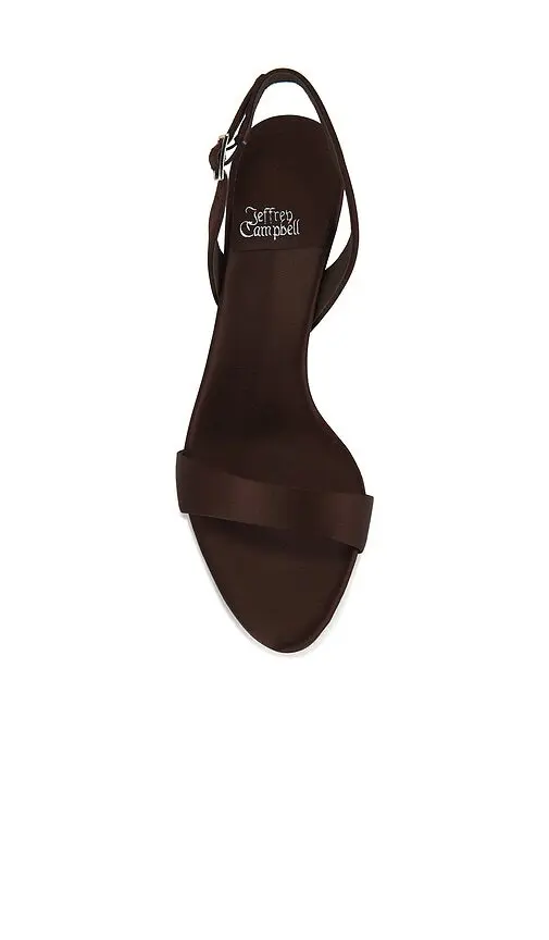 Jeffrey Campbell Go Getter Stiletto Sandal - Coffee Satin