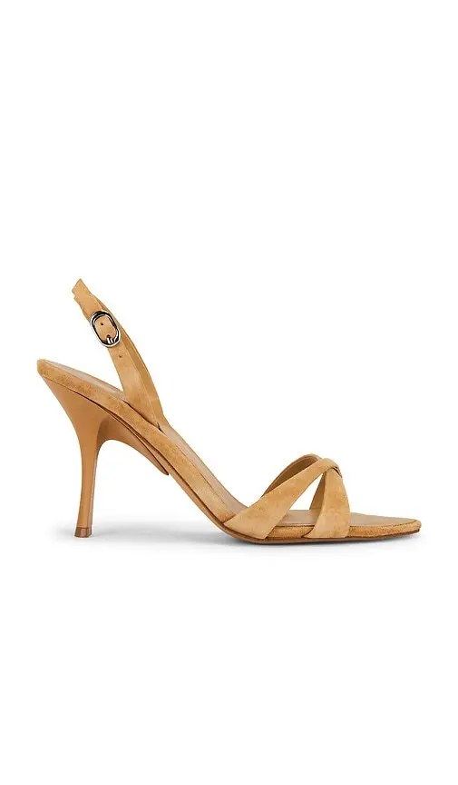 Jeffrey Campbell Marielle Sandal In Tan - Camel Suede