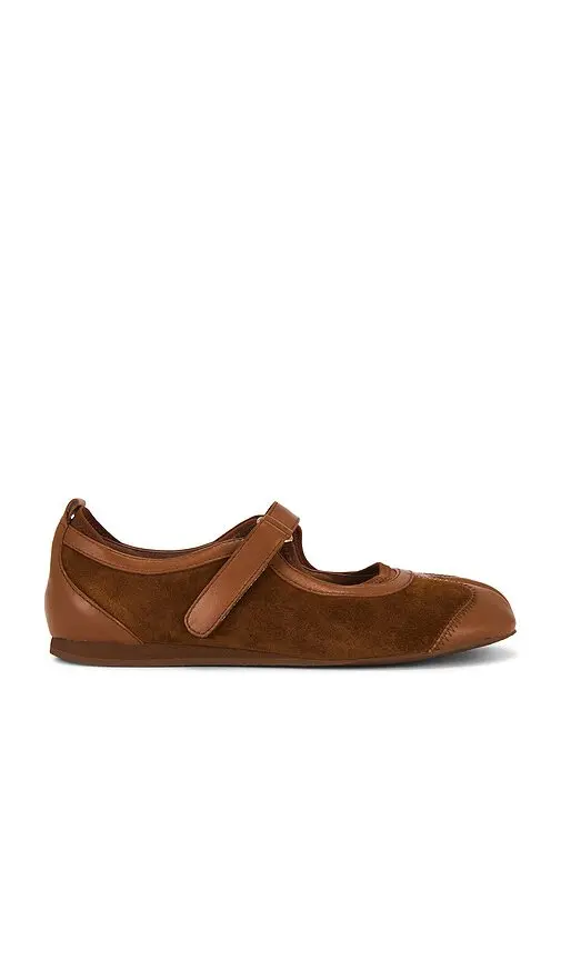 Jeffrey Campbell Thalion Mary Jane Flats - Tan Combo