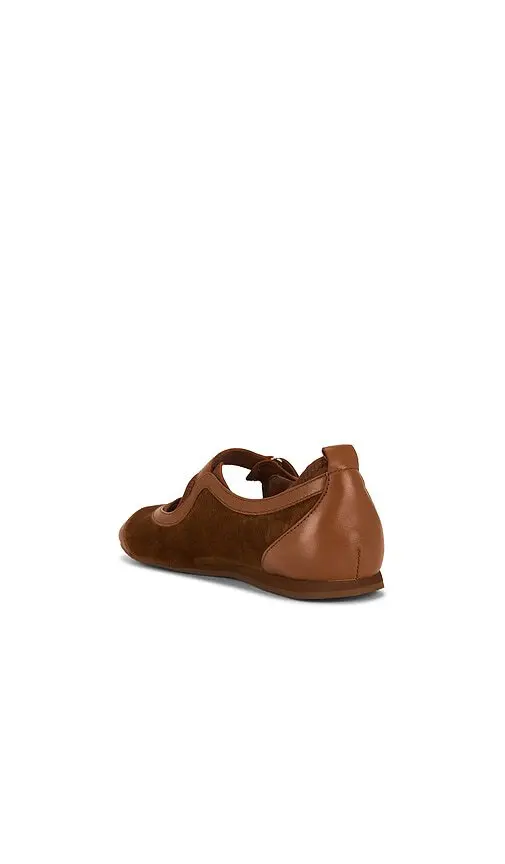 Jeffrey Campbell Thalion Mary Jane Flats - Tan Combo