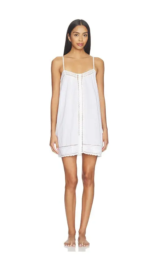 Polo Ralph Lauren Cami Sleep Dress In White - White Cloud