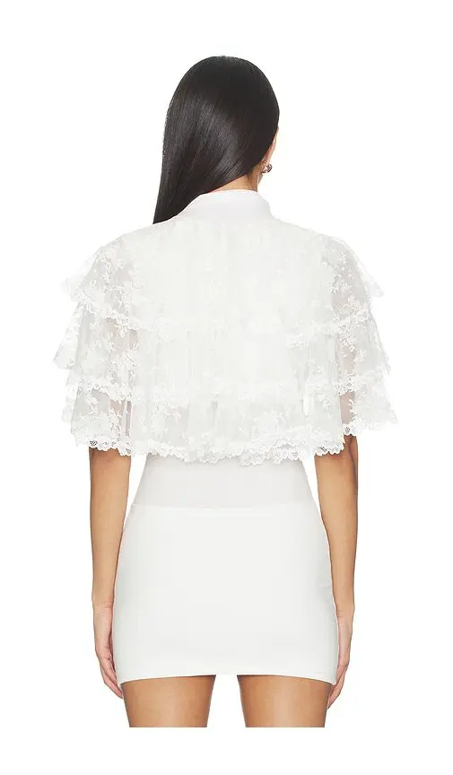 YUHAN WANG Shell Button Lace Bolero