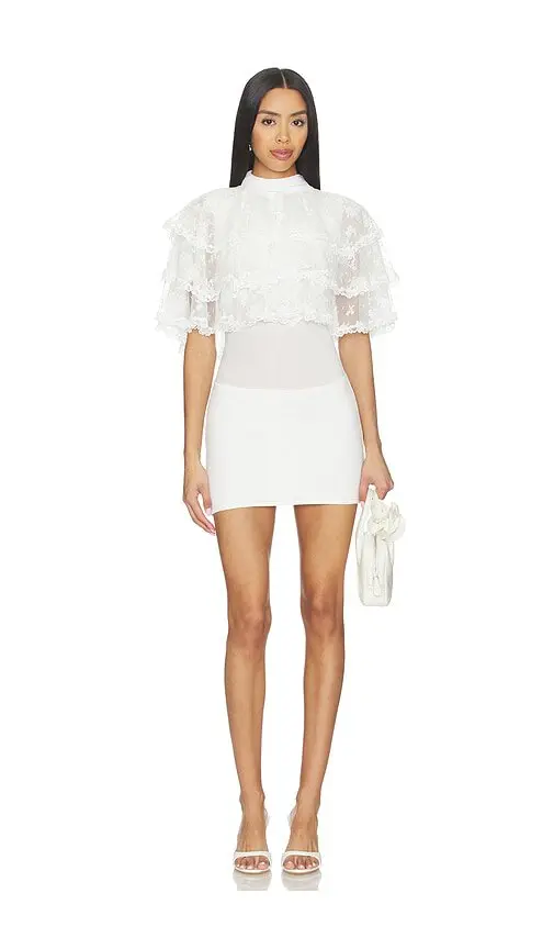 YUHAN WANG Shell Button Lace Bolero