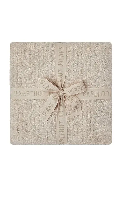 Barefoot Dreams Cozychic Lite Ribbed Throw In Taupe
