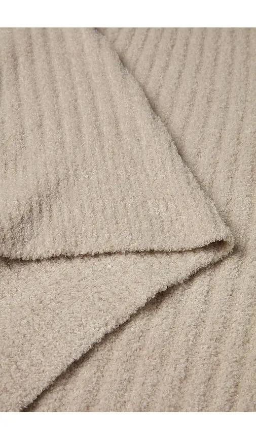 Barefoot Dreams Cozychic Lite Ribbed Throw In Taupe