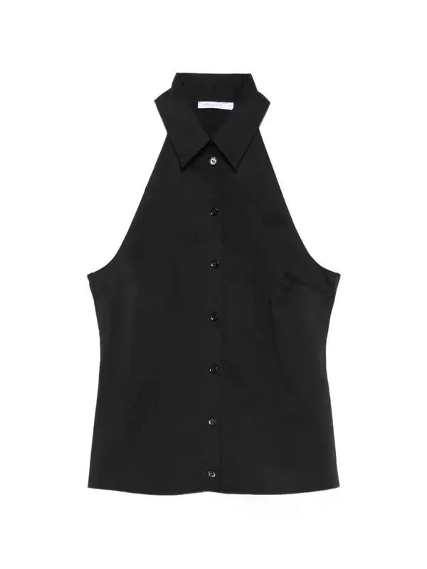 Patrizia Pepe Button Halterneck Top
