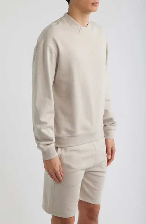BOSS Cotton French Terry Crewneck Sweatshirt