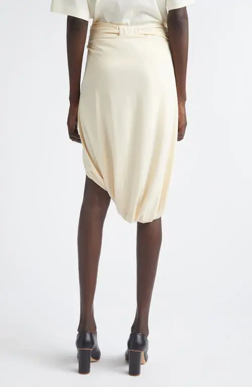 LEMAIRE Draped Crepe Jersey Wrap Skirt - Cream