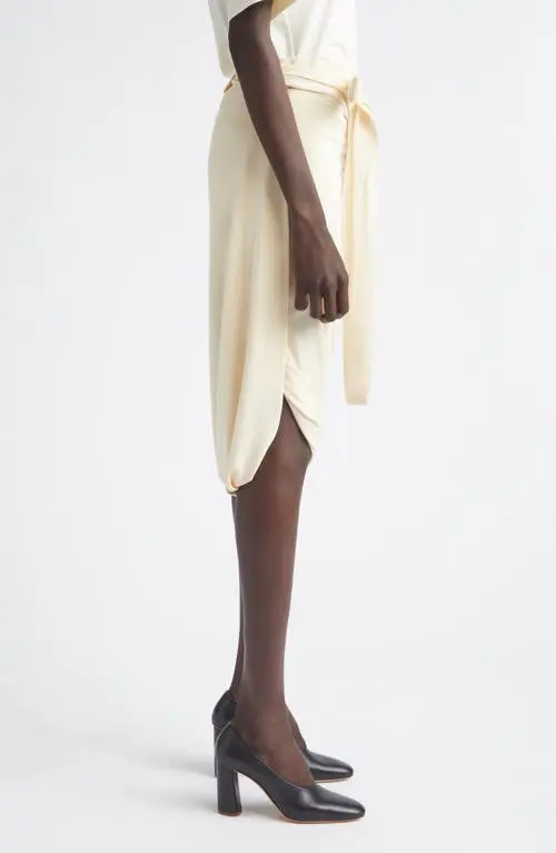 LEMAIRE Draped Crepe Jersey Wrap Skirt - Cream