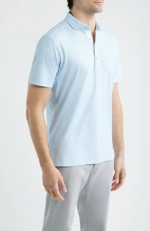 Johnnie-o Waverunner Wave Print Perfornance Jersey Polo - Kona