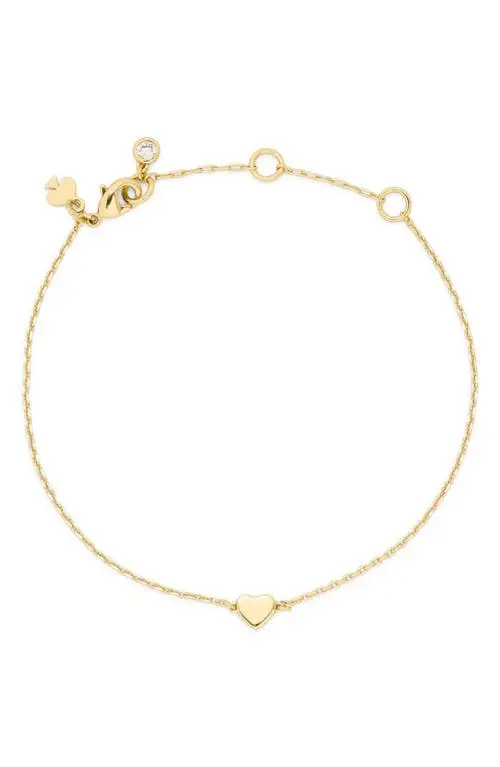 Kate Spade New York Heart Charm Chain Bracelet - Gold