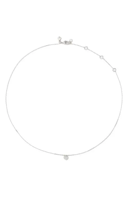 Kate Spade New York Heart Pendant Link Necklace - Silver