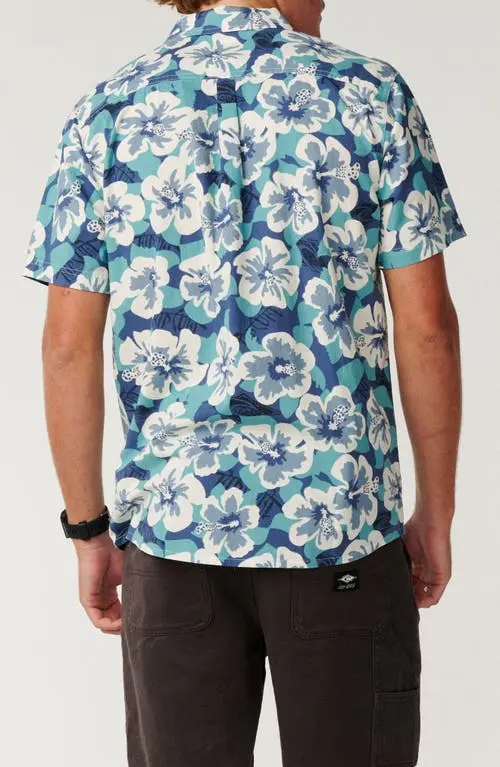 Rip Curl Sessions Short Sleeve Button-up Shirt - Light Navy