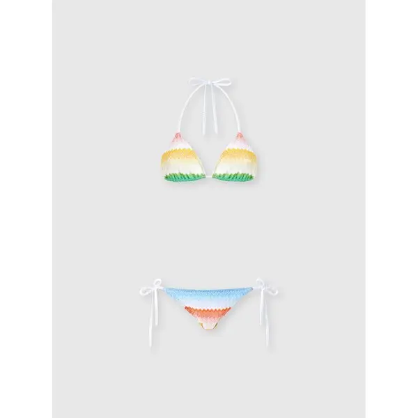 Missoni Triangle Bikini With Dégradé Zig Zag Motif - Multicoloured