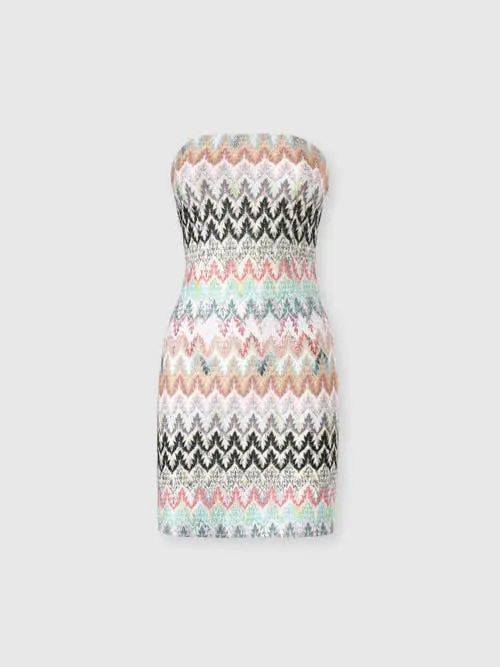 Missoni Viscose & Cotton Lamé Lace Motif Mini Dress - Multicoloured