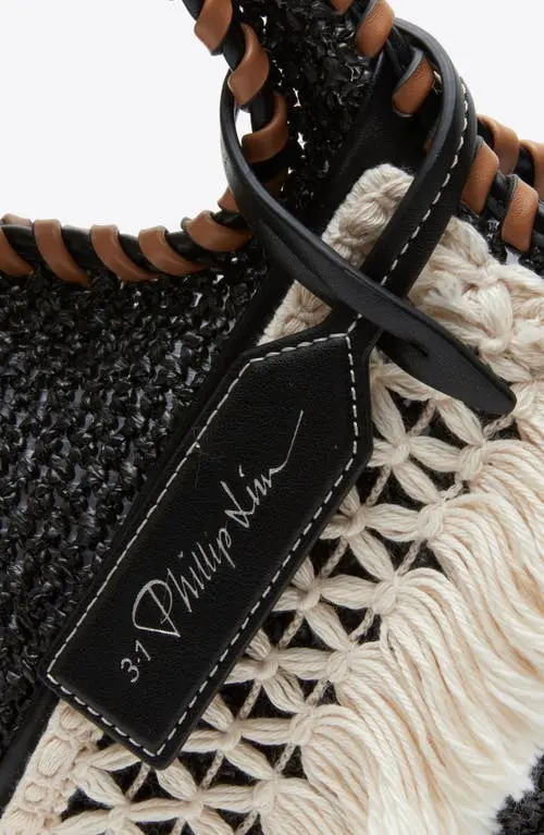 3.1 Phillip Lim Raffia Fringe Mini Market Tote