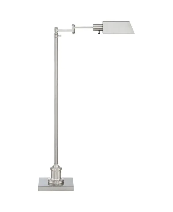 REGENCY HILL Jenson Traditional 54" Tall Pharmacy Floor Lamp With Smart Socket Brushed Nickel Adjustable Swing Arm For Living Room Reading - Silver