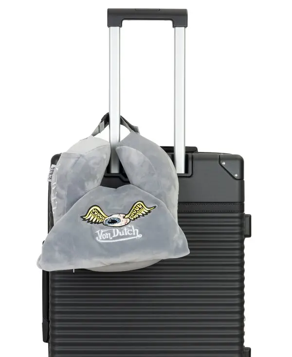 VON DUTCH Eyeconic Hooded Travel Neck Pillow