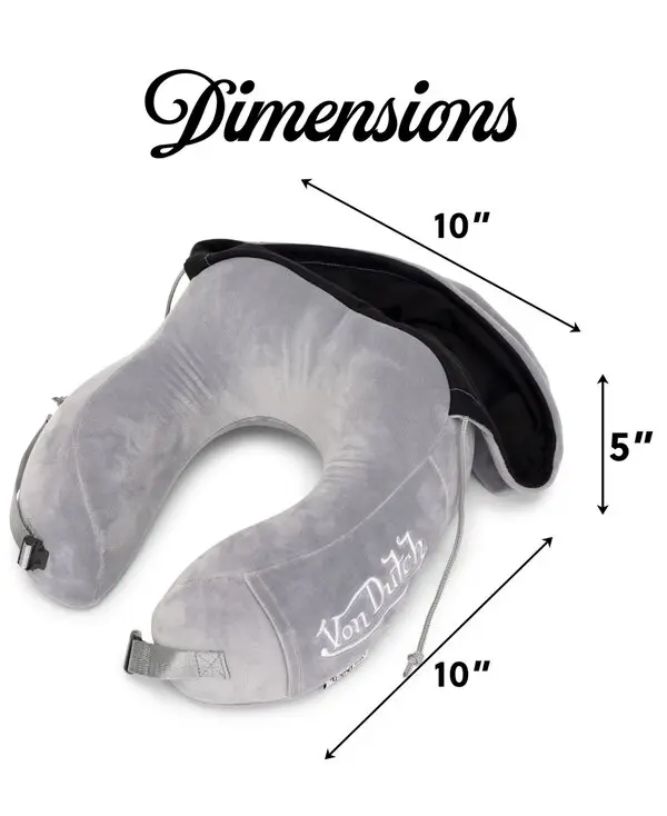 VON DUTCH Eyeconic Hooded Travel Neck Pillow