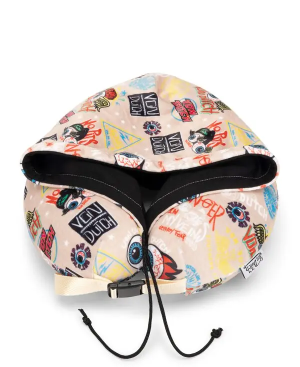 VON DUTCH Jax Hooded Memory Foam 11" Travel Neck Pillow