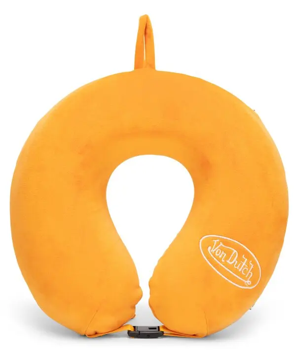 VON DUTCH Classic Memory Foam 11" Travel Neck Pillow - Orange