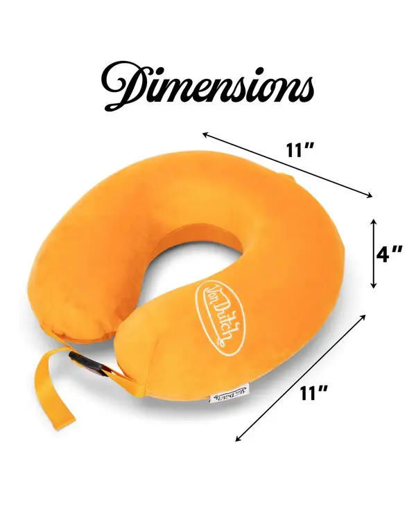 VON DUTCH Classic Memory Foam 11" Travel Neck Pillow