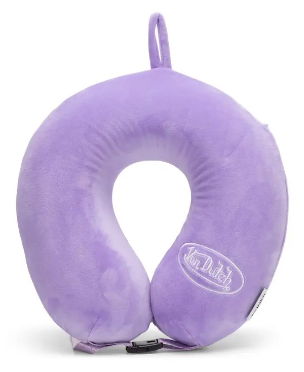 VON DUTCH Classic Memory Foam 11" Travel Neck Pillow - Purple