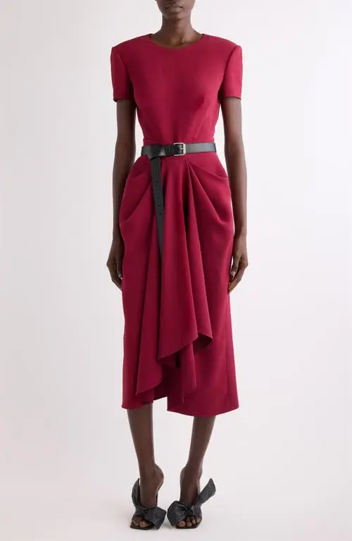 Givenchy Wrapped Cady Midi Dress - Red Cherry