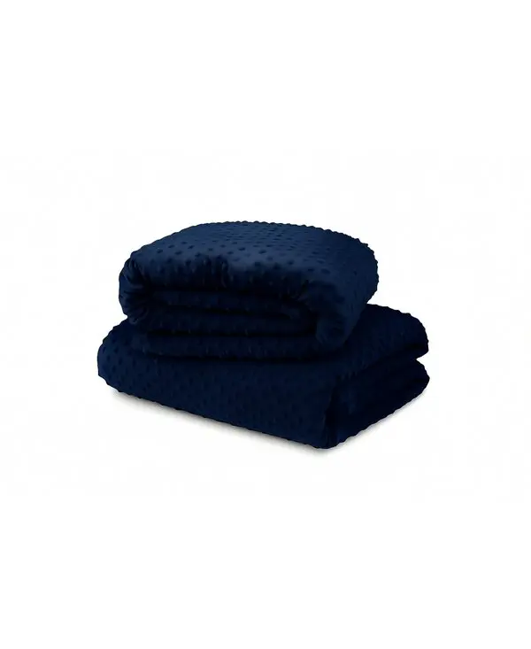 3P EXPERTS Anti Anxiety Weighed Travel Blanket To Calm Your Body. Relax Your Mind. Sleep Deeper - Blue