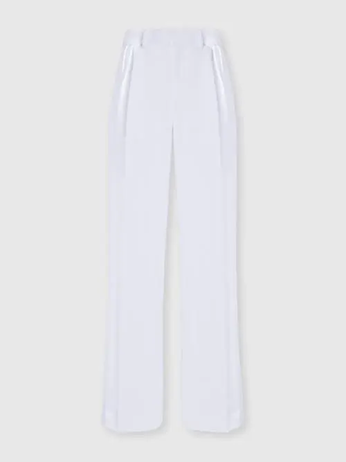 Missoni Cotton And Viscose Tone-on-tone Zigzag Trousers - White