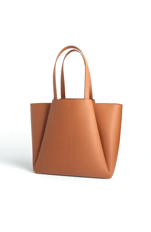 KAAI Pyramid Leather Tote Bag - Cognac