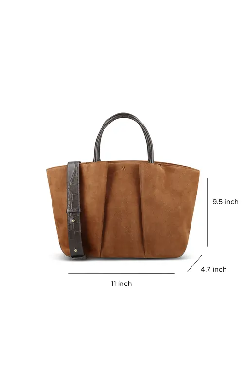 KAAI Mini Horizon Leather Crossbody Bag - Cognac