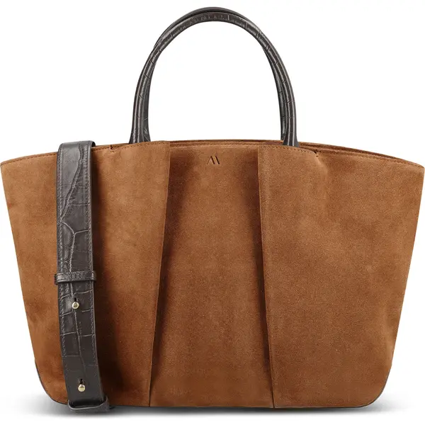 KAAI Mini Horizon Leather Crossbody Bag - Cognac