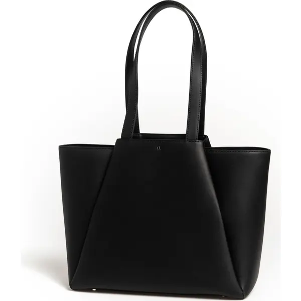 KAAI Midi Pyramid Leather Tote - Black