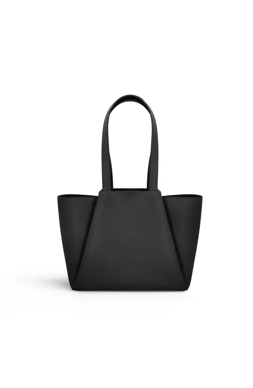 KAAI Midi Pyramid Leather Tote - Black