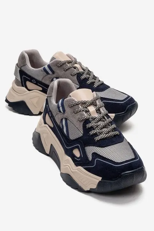 PROLOGUE SHOES Pleur Fashion Sneaker - Navy Suede