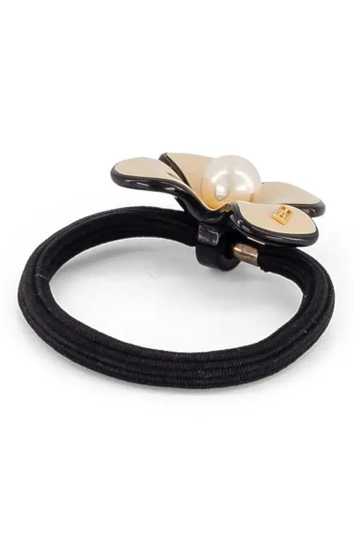 Alexandre De Paris Gambetta Flower Pearl Hair Tie