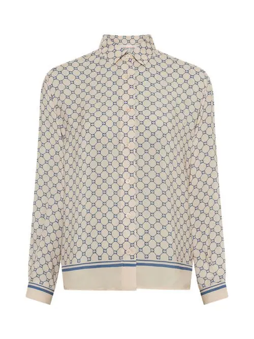 Gerard Darel Clariane Monogram Print Shirt - Jeans