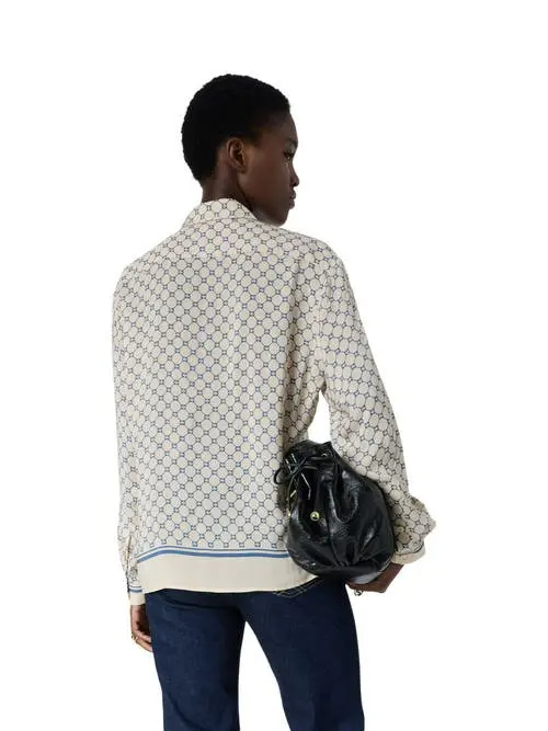 Gerard Darel Clariane Monogram Print Shirt - Jeans