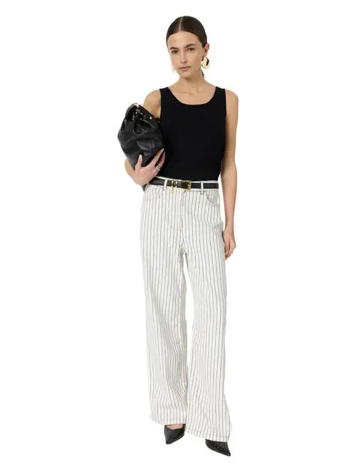Gerard Darel Amaliah Striped Wide-leg Jeans