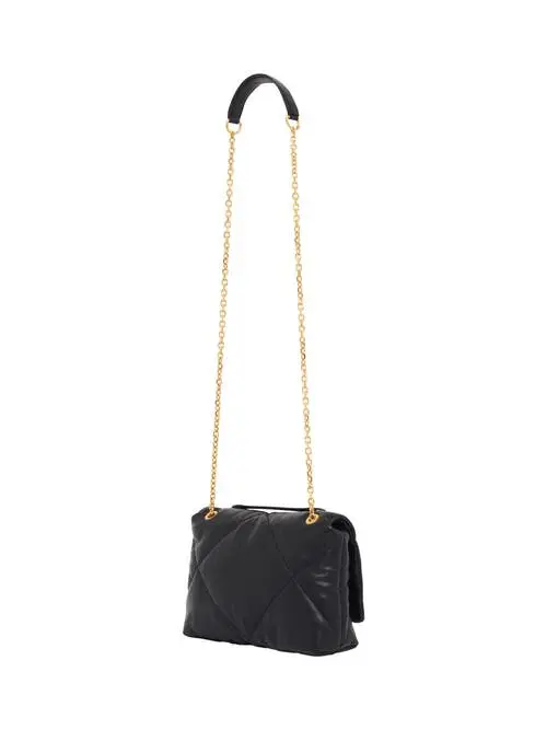 Gerard Darel Fanny Quilted Lambskin Crossbody Bag - Black