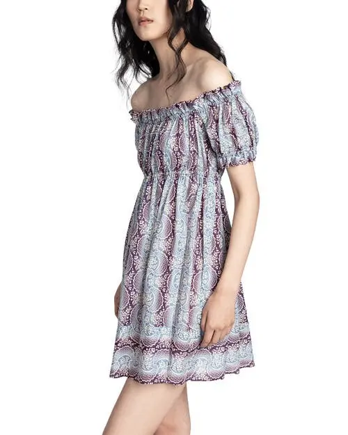 Anna Sui Ombre Ribbons Cotton Mini Dress