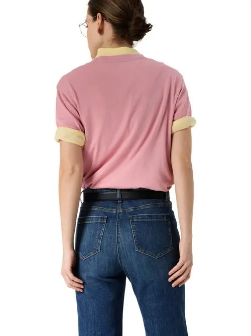 Gerard Darel Melly Retro Logo T-shirt - Light Pink