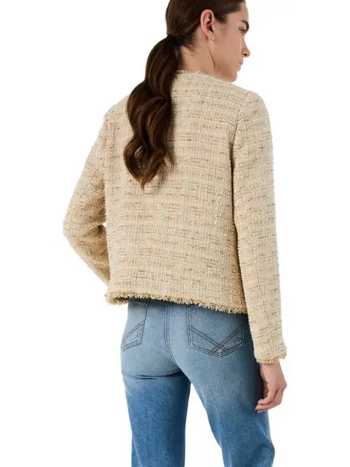Gerard Darel Talea Tweed Jacket - Beige
