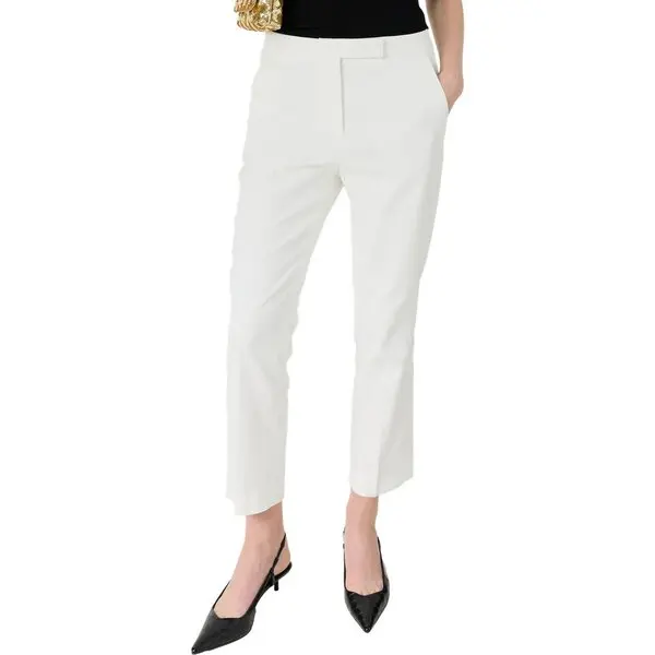 Gerard Darel Auria Mid Rise Straight Leg Trousers - Ecru
