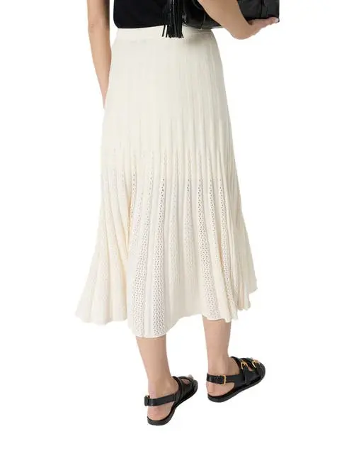 Gerard Darel Jocelyna Ribbed Knit Midi Skirt