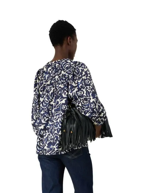 Gerard Darel Calina Floral V-neck Blouse