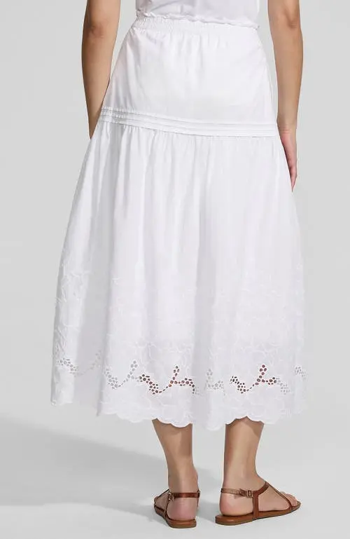 LANDS' END Voile Eyelet Maxi Skirt - White