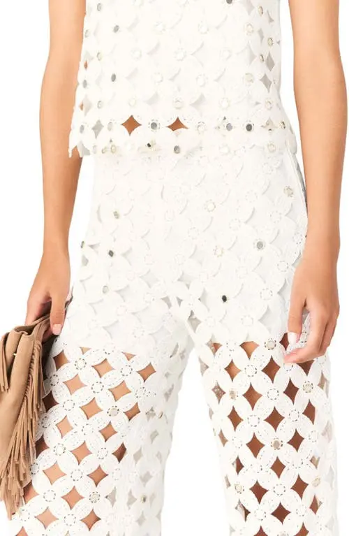 Maje Crochet Trousers With Mirrors