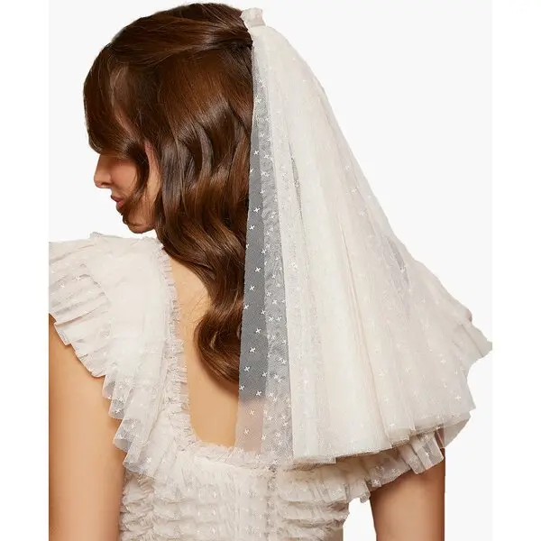 NEEDLE & THREAD Kisses Short Veil - Cream